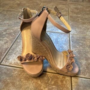 Jessica Simpson | Shoes | Jessica Simpson Jeffina Blush Wedges | Poshmark